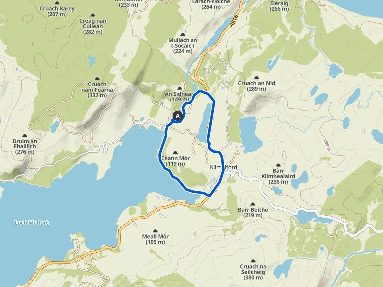 Ceann Mòr & Loch nan Druimnean loop from Melfort — Isle of Seil | hike | Komoot